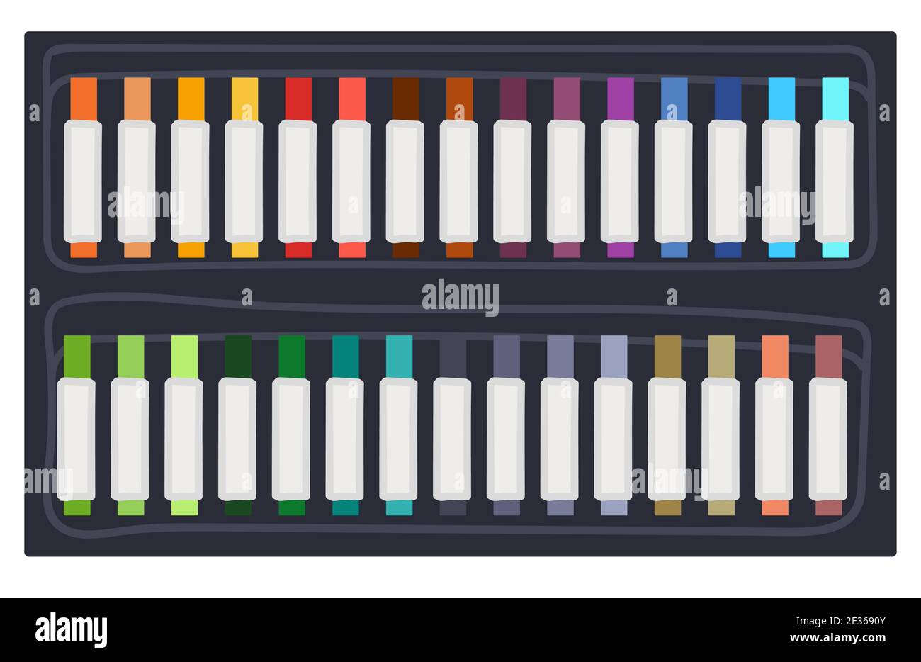 Colorful permanent markers or highlighters vector Stock Vector Image ...