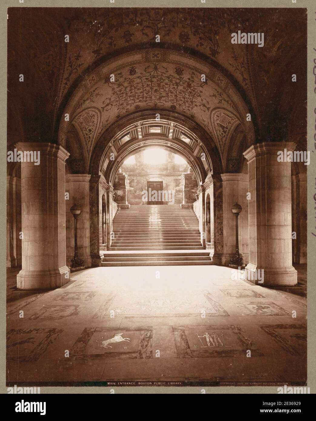 Main entrance. Boston Public Library Stock Photo - Alamy