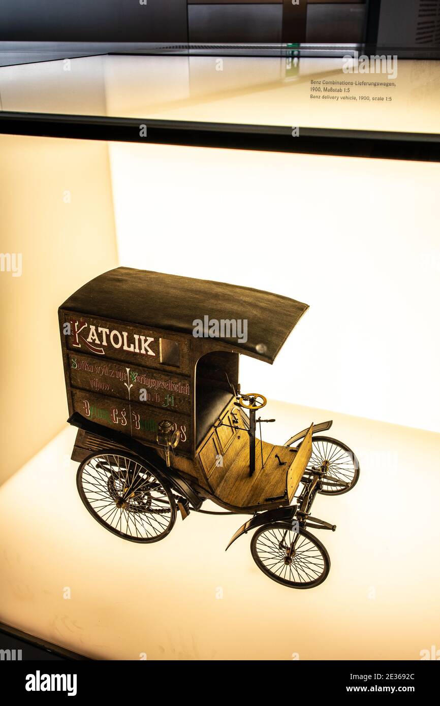 STUTTGART, GERMANY, 2019: Vintage retro old classic car bus toys ...