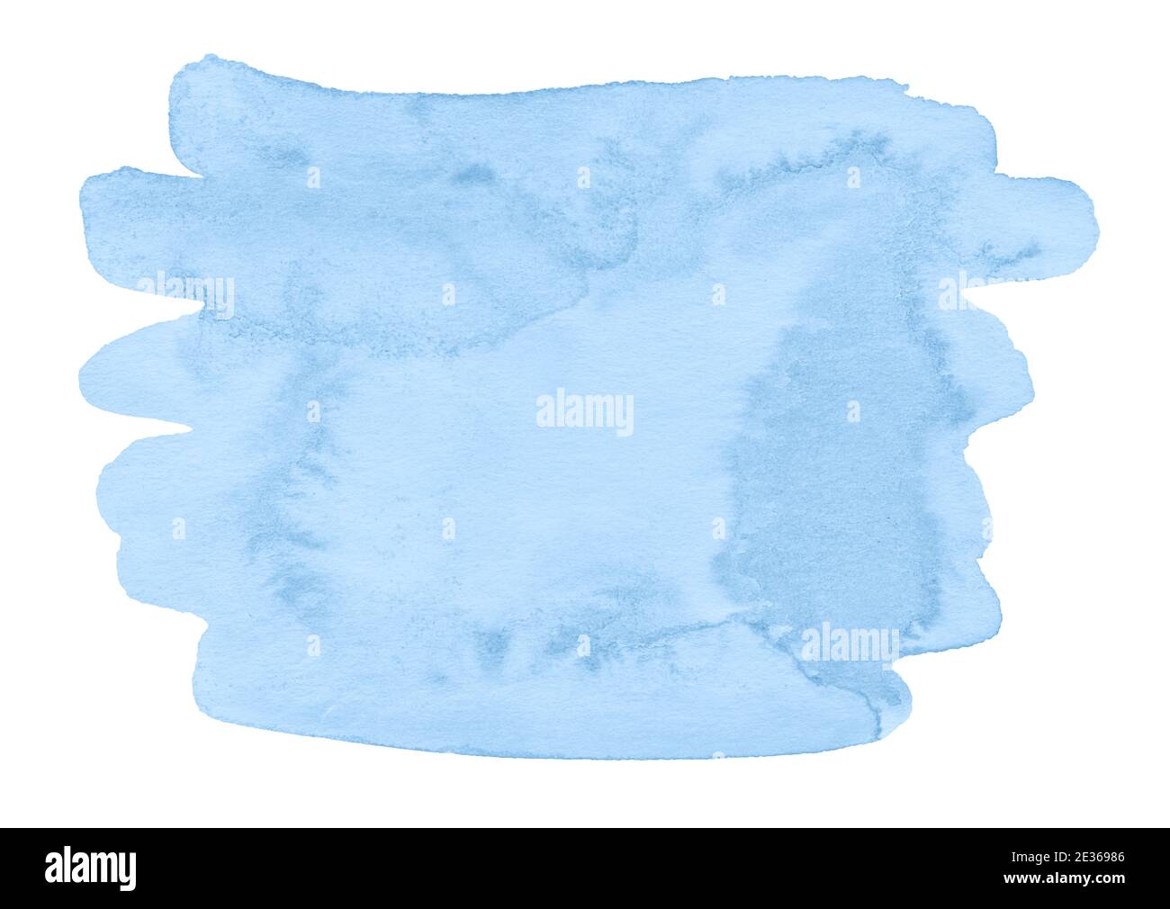 Sky blue watercolor frame. Painted with a paintbrush by hand Stock ...