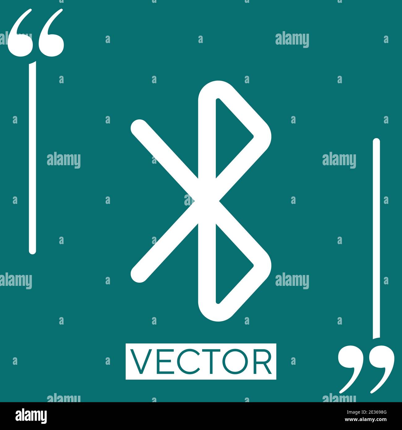 bluetooth sign vector icon Linear icon. Editable stroke line Stock ...