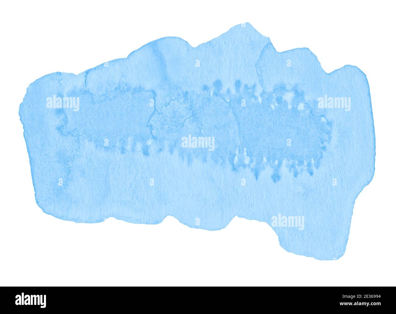 Sky blue watercolor frame. Painted with a paintbrush by hand Stock ...