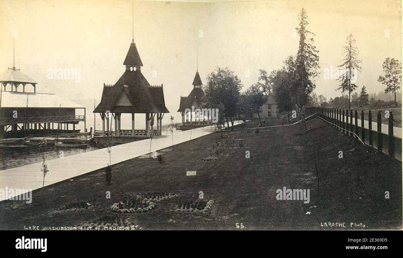 Madison Street Park, Seattle, Washington, 1891 Stock Photo - Alamy