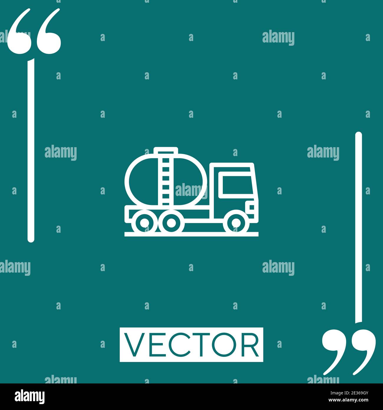 tanker truck vector icon Linear icon. Editable stroke line Stock Vector ...