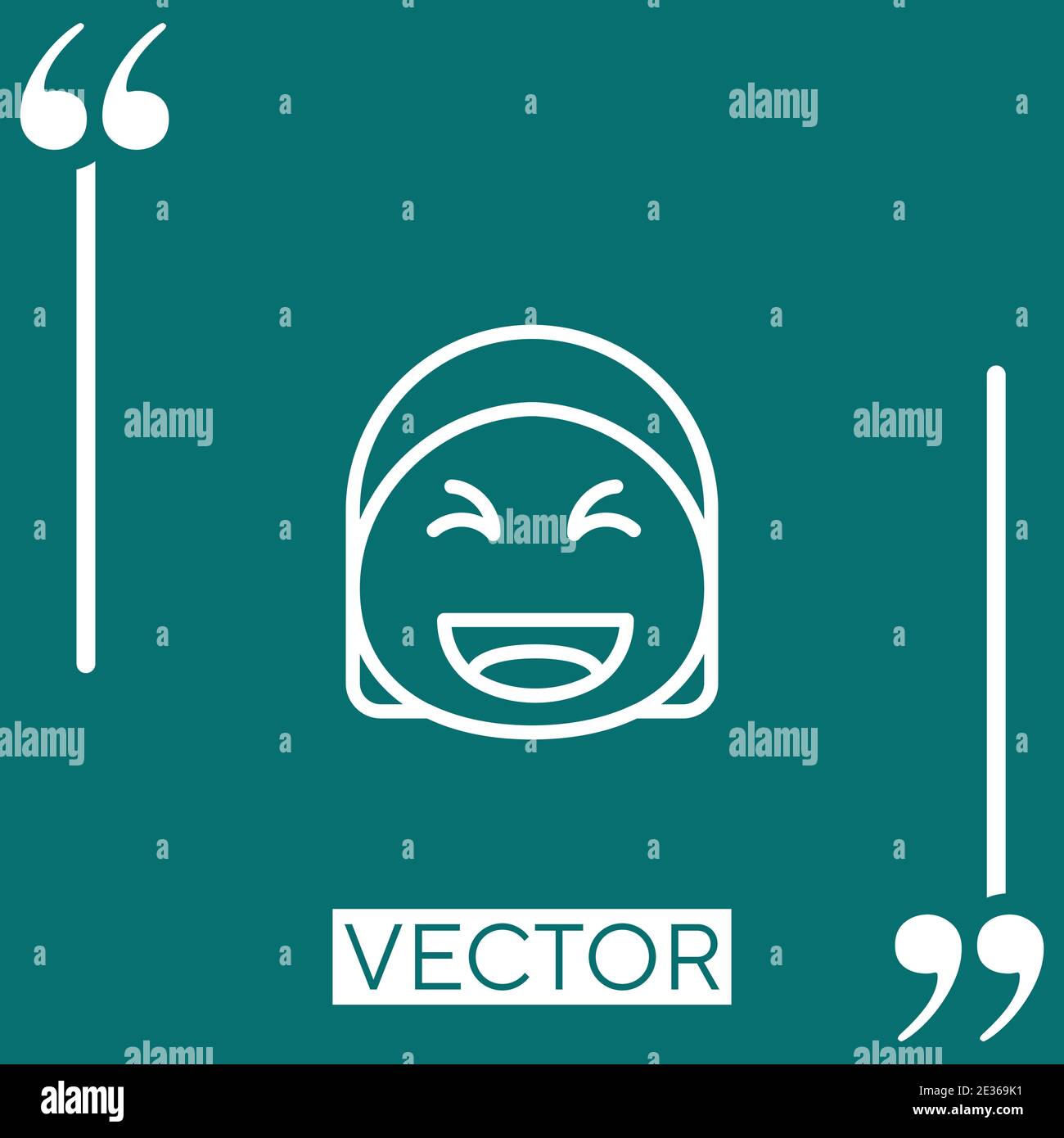 laughing vector icon Linear icon. Editable stroke line Stock Vector ...