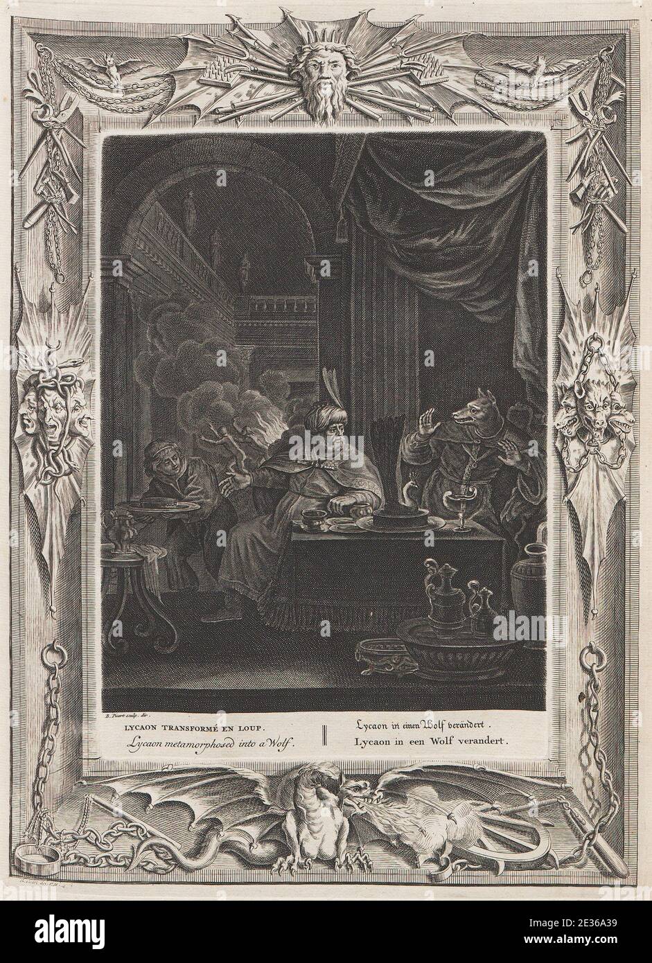 Lyacon metamorphosed into a Wolf Stock Photo - Alamy