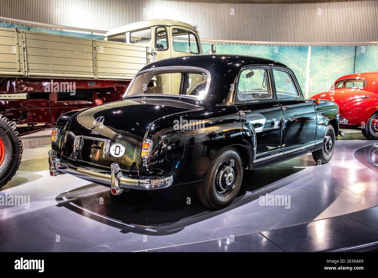 STUTTGART, GERMANY, 2019: 1955 Mercedes-Benz 180 Pontoon in the ...