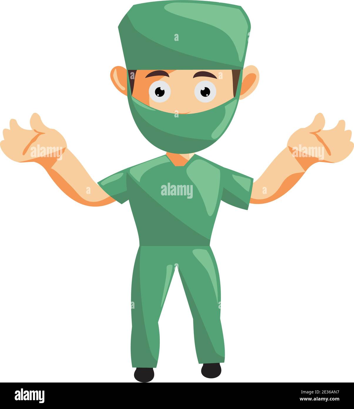 Nurse Man hospital character clothes healthcare mascot Hand Strong ...