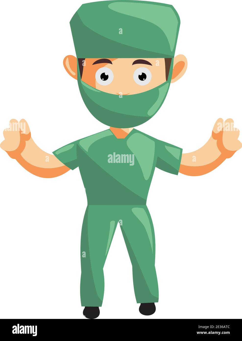 Nurse Man hospital character clothes healthcare mascot Hand Strong ...