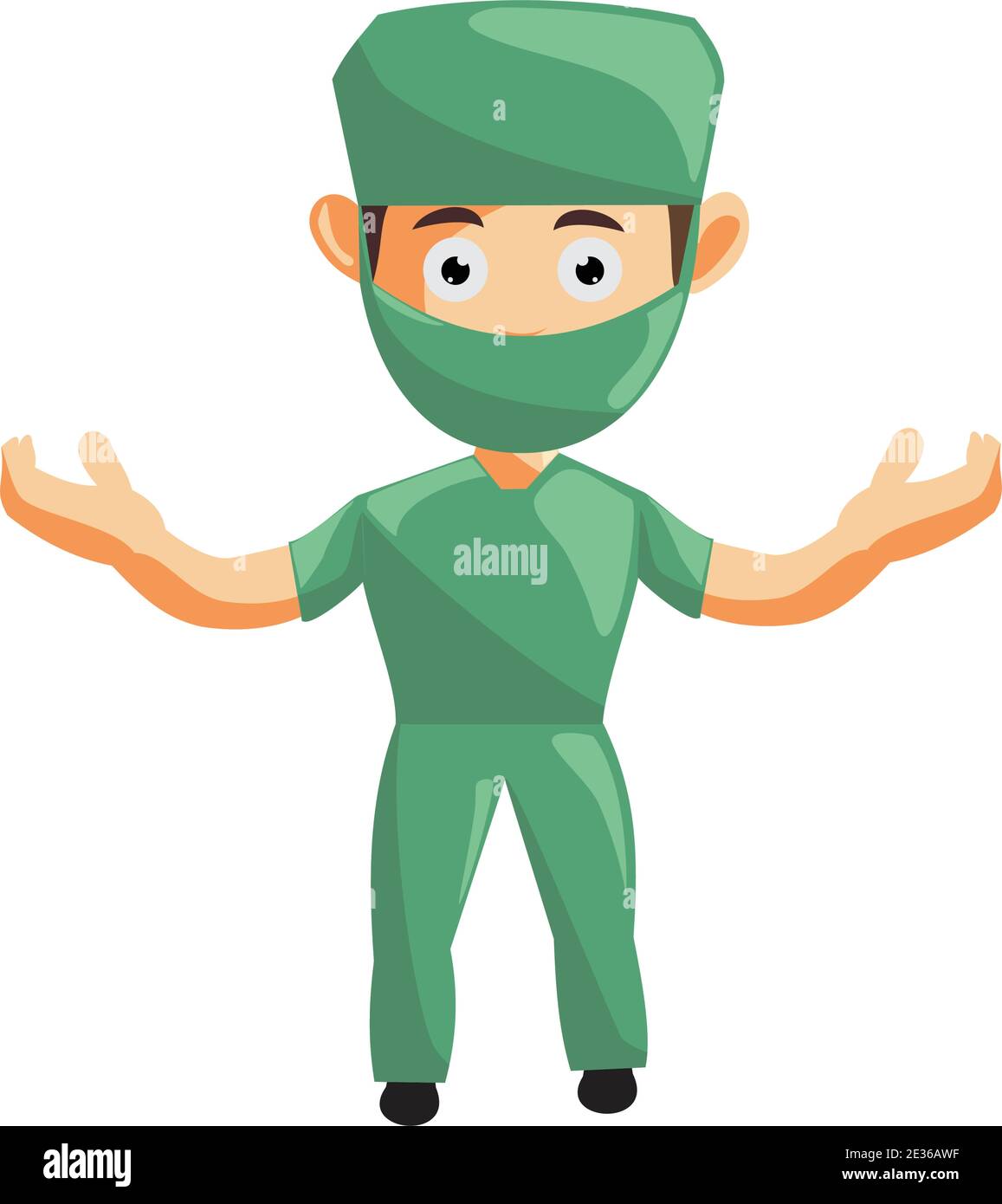 Nurse Man hospital character clothes healthcare mascot confused Stock ...