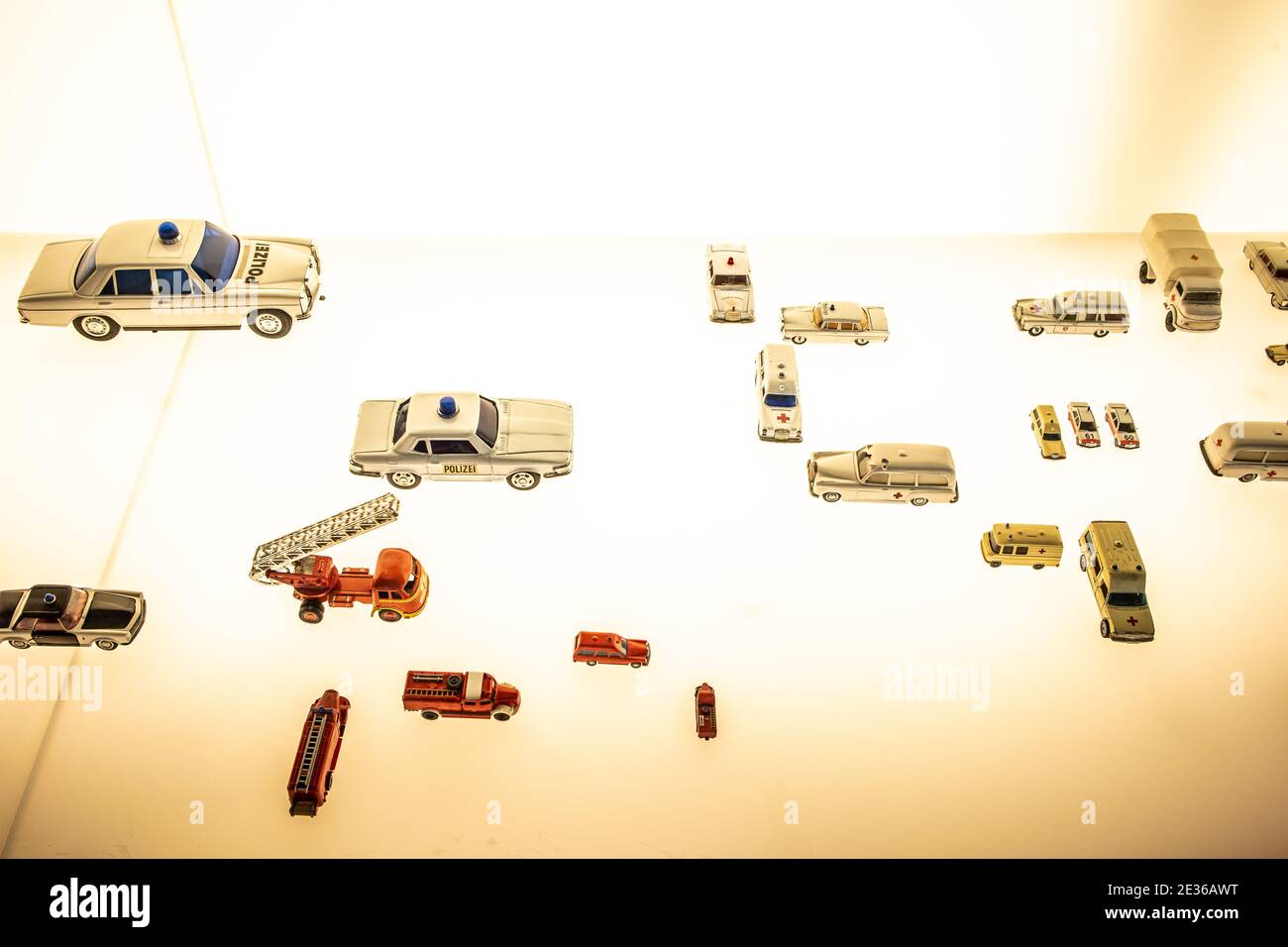 STUTTGART, GERMANY, 2019: Vintage retro old classic car bus toys ...