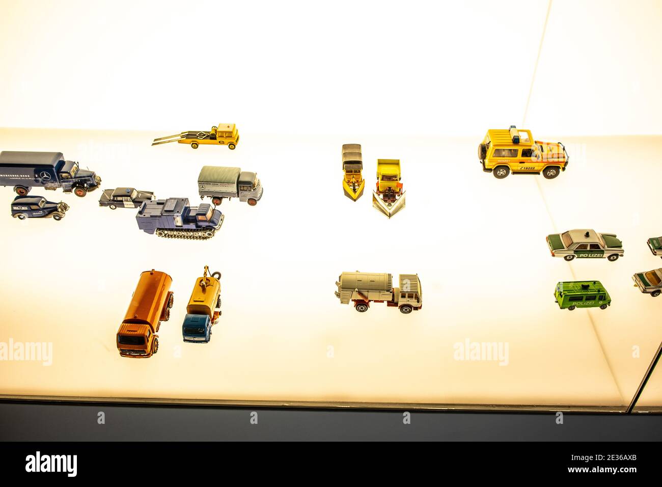 STUTTGART, GERMANY, 2019: Vintage retro old classic car bus toys ...