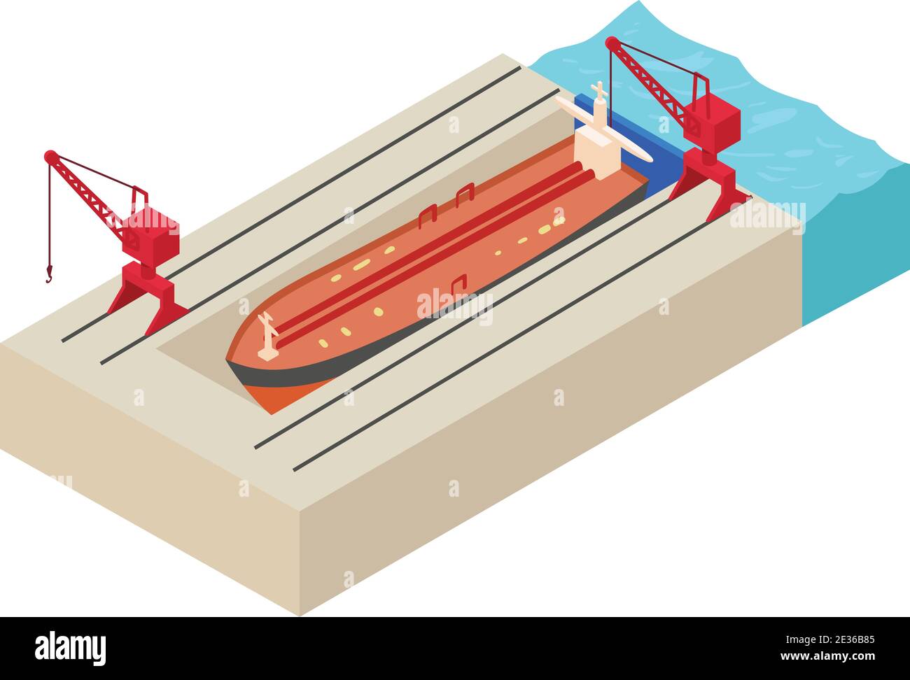 Port marine ship icon. Isometric of port marine ship vector icon for ...