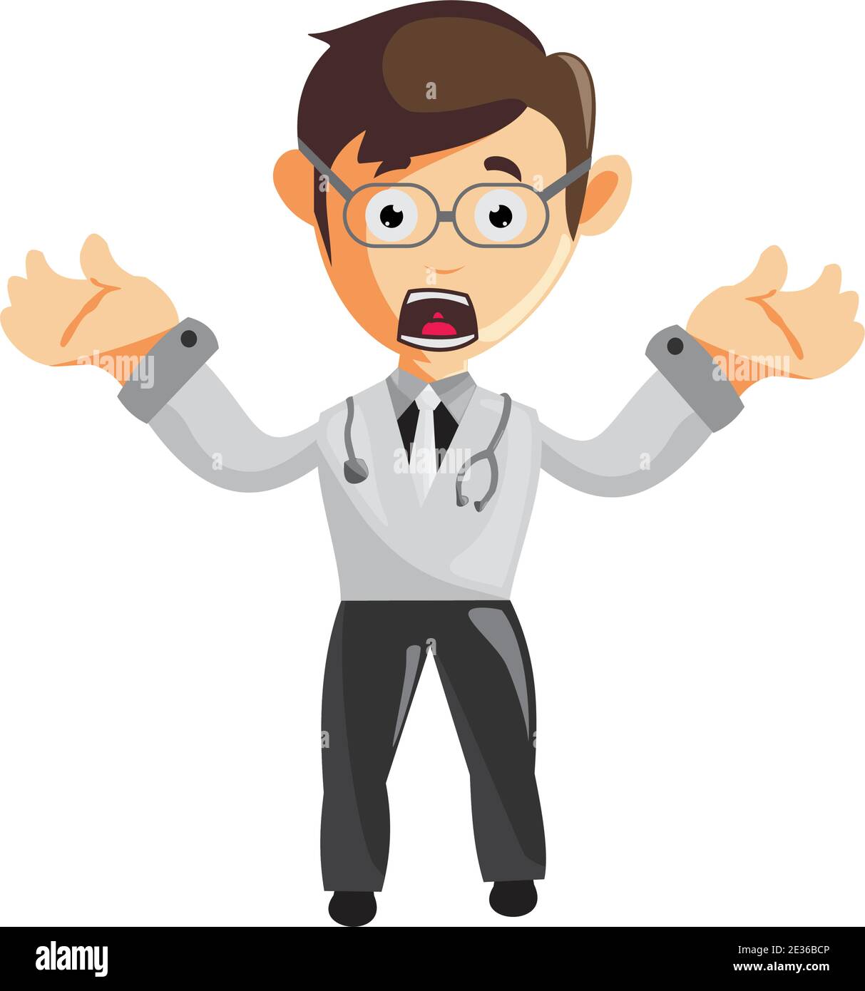 Confused doctor Stock Vector Images - Alamy