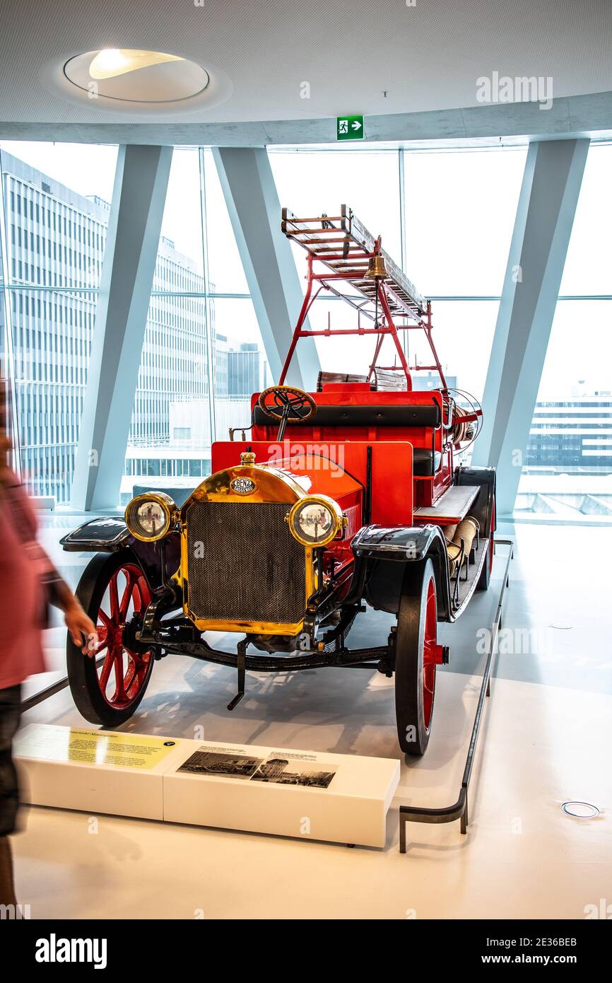 STUTTGART, GERMANY, 2019: Vintage retro old classic car bus Mercedes ...
