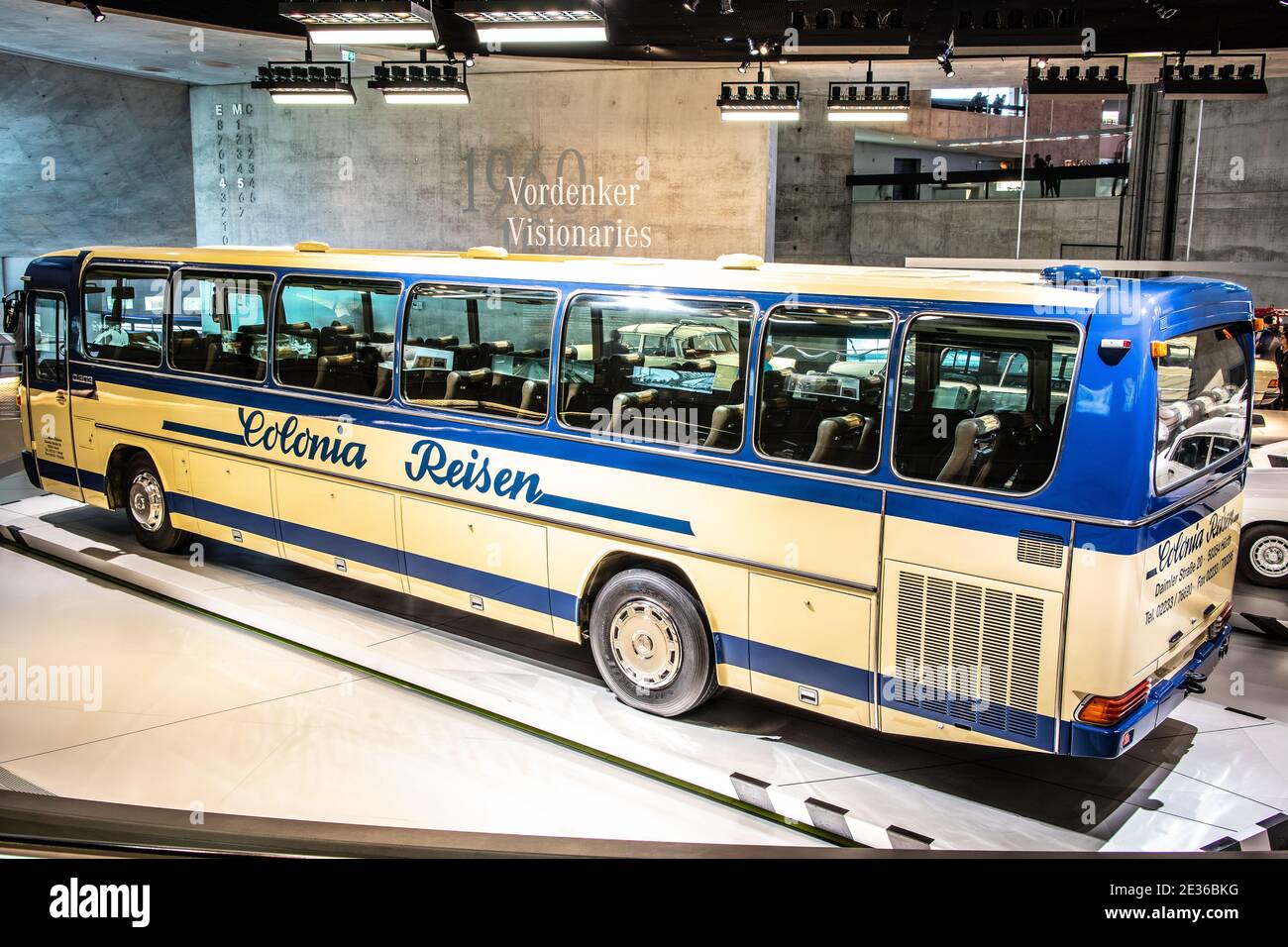 STUTTGART, GERMANY, 2019: Vintage retro old classic car bus Mercedes ...