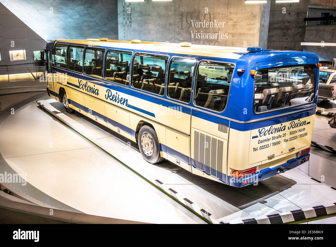 STUTTGART, GERMANY, 2019: Vintage retro old classic car bus Mercedes ...