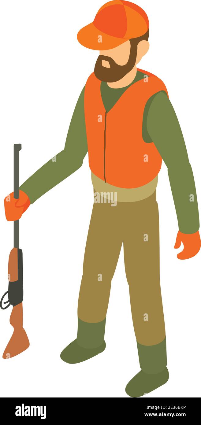 Hunter icon. Isometric of hunter vector icon for web design isolated on ...