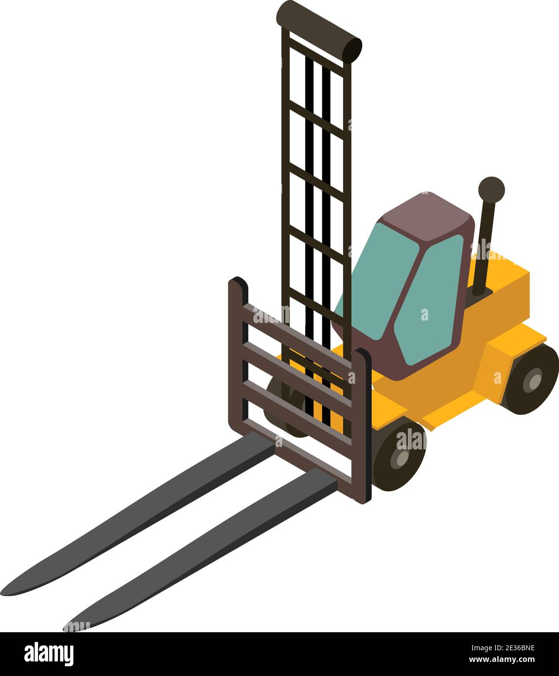 Port forklift icon. Isometric of port forklift vector icon for web ...
