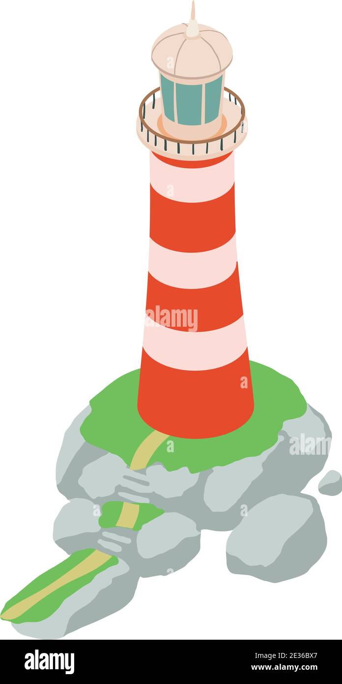 Lighthouse icon. Isometric of lighthouse vector icon for web design ...