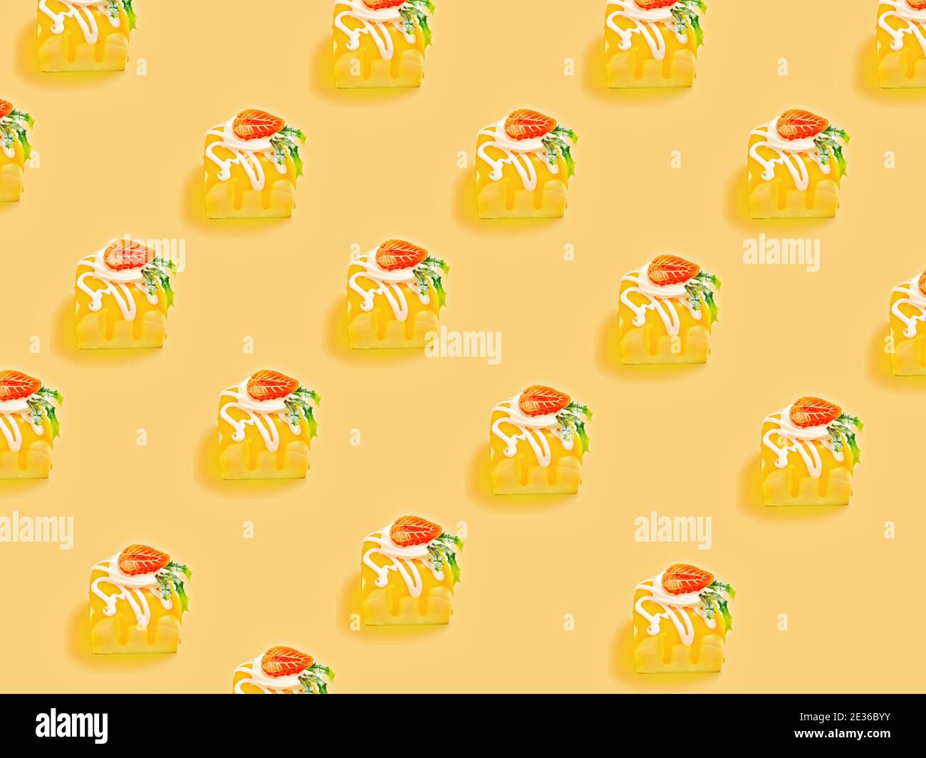 Minimal concept.Trendy Candy pattern made with various candy bright ...
