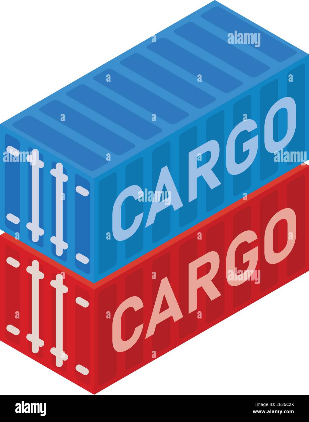 Port containers icon. Isometric of port containers vector icon for web ...