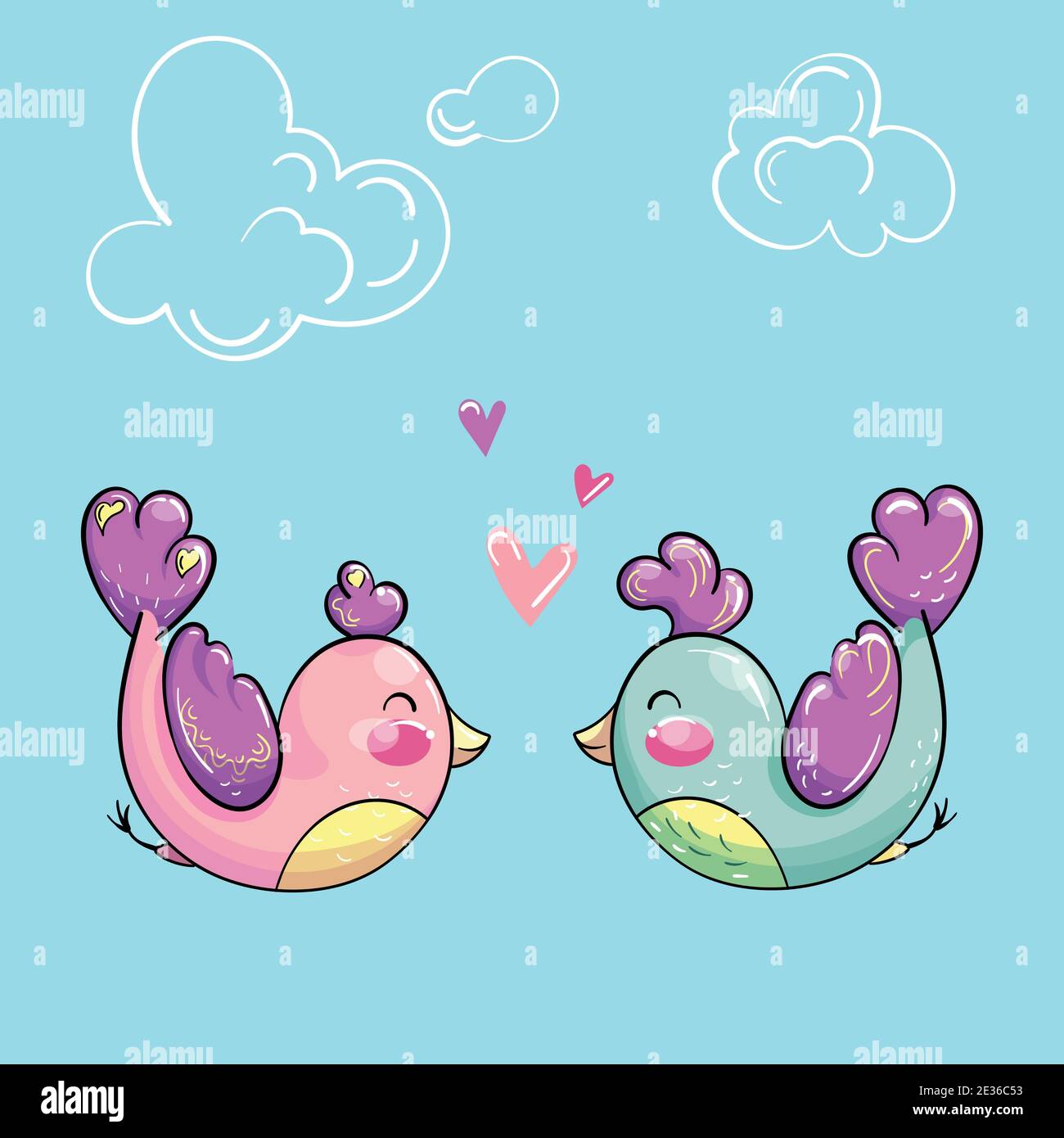 Flying kiss birds hi-res stock photography and images - Alamy