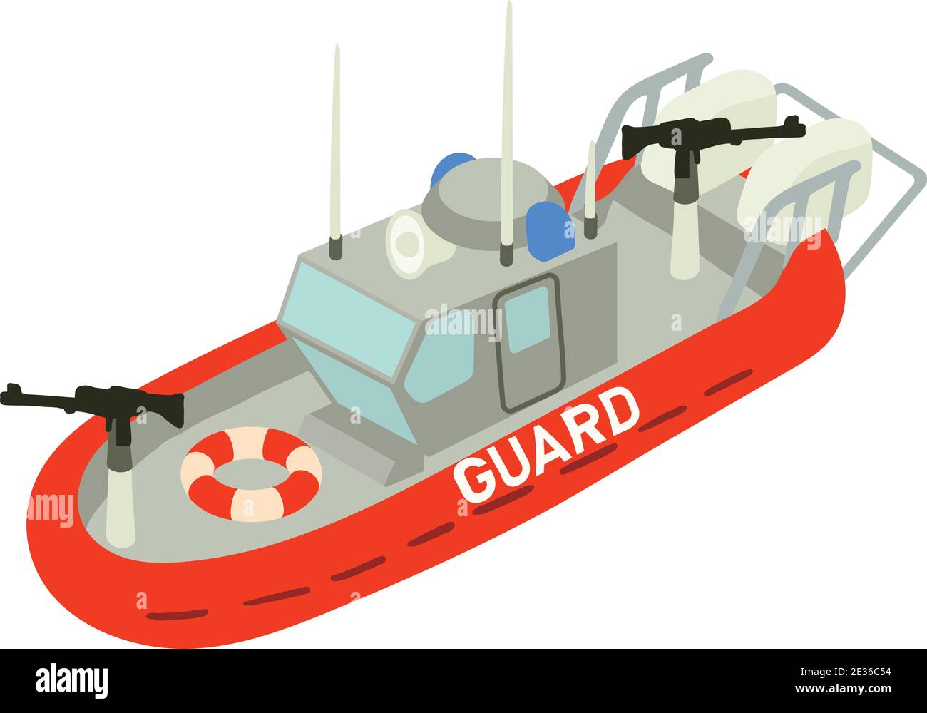 Guard ship icon. Isometric of guard ship vector icon for web design ...