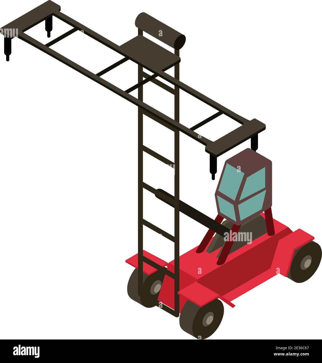 Container stacker icon. Isometric of container stacker vector icon for ...