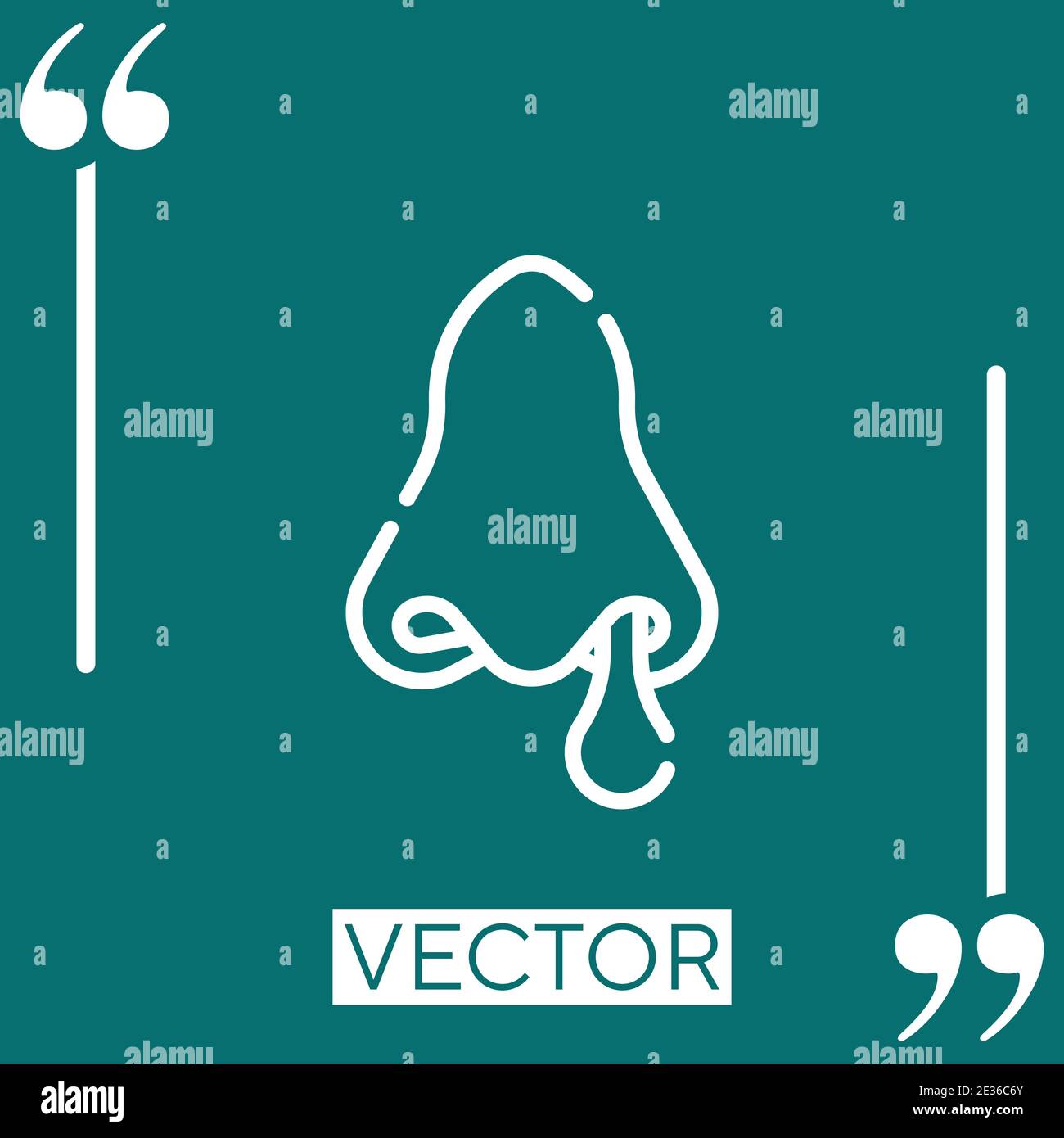 runny nose vector icon Linear icon. Editable stroke line Stock Vector ...