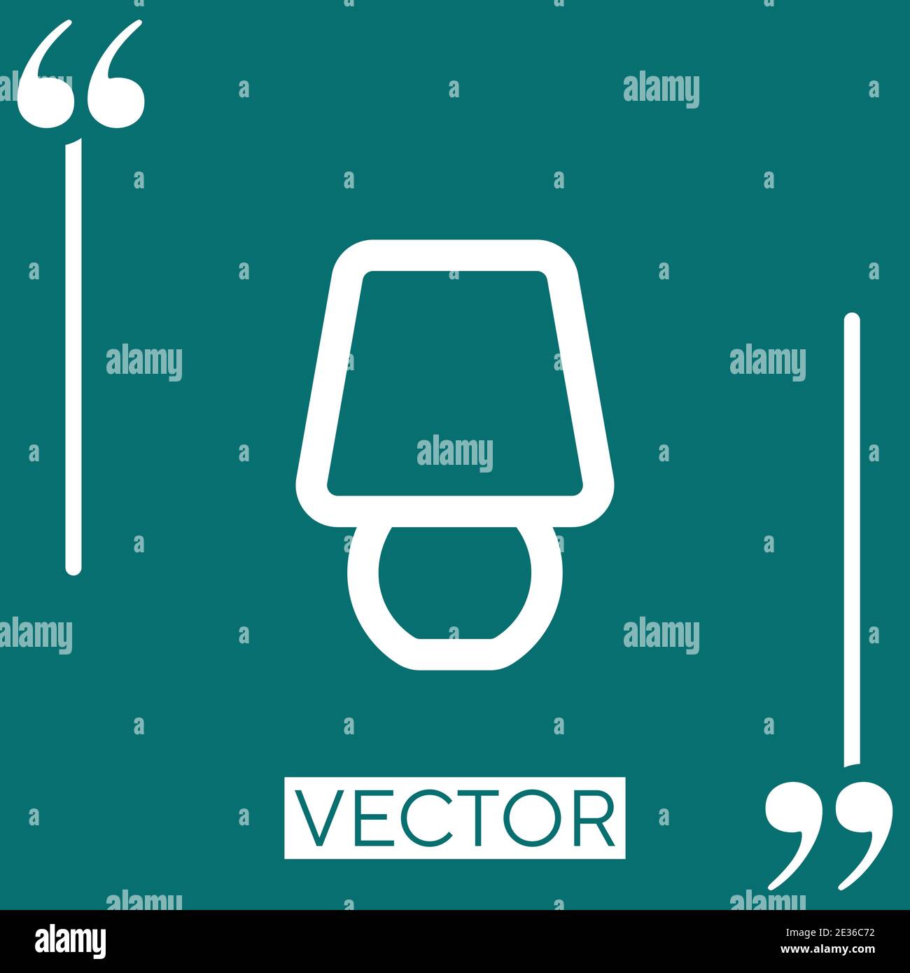 lamp of home furniture outline vector icon Linear icon. Editable stroke ...