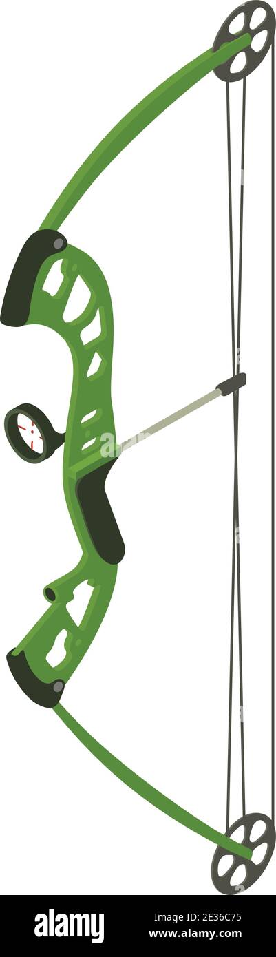 Hunting bow icon. Isometric of hunting bow vector icon for web design ...