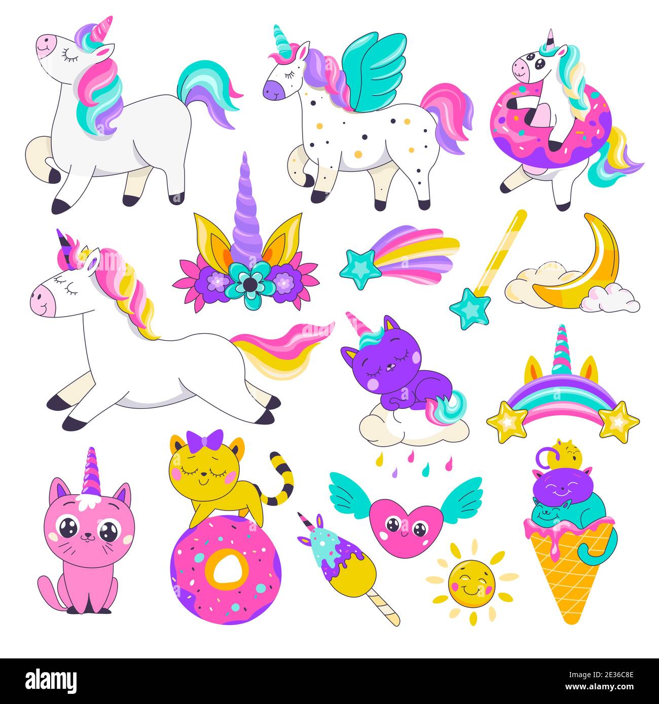 Winged Unicorn Cut Out Stock Images & Pictures - Alamy