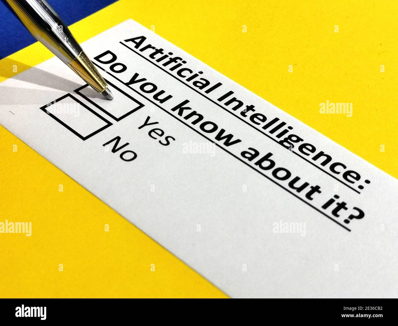 One person is answering question about artificial intelligence Stock ...