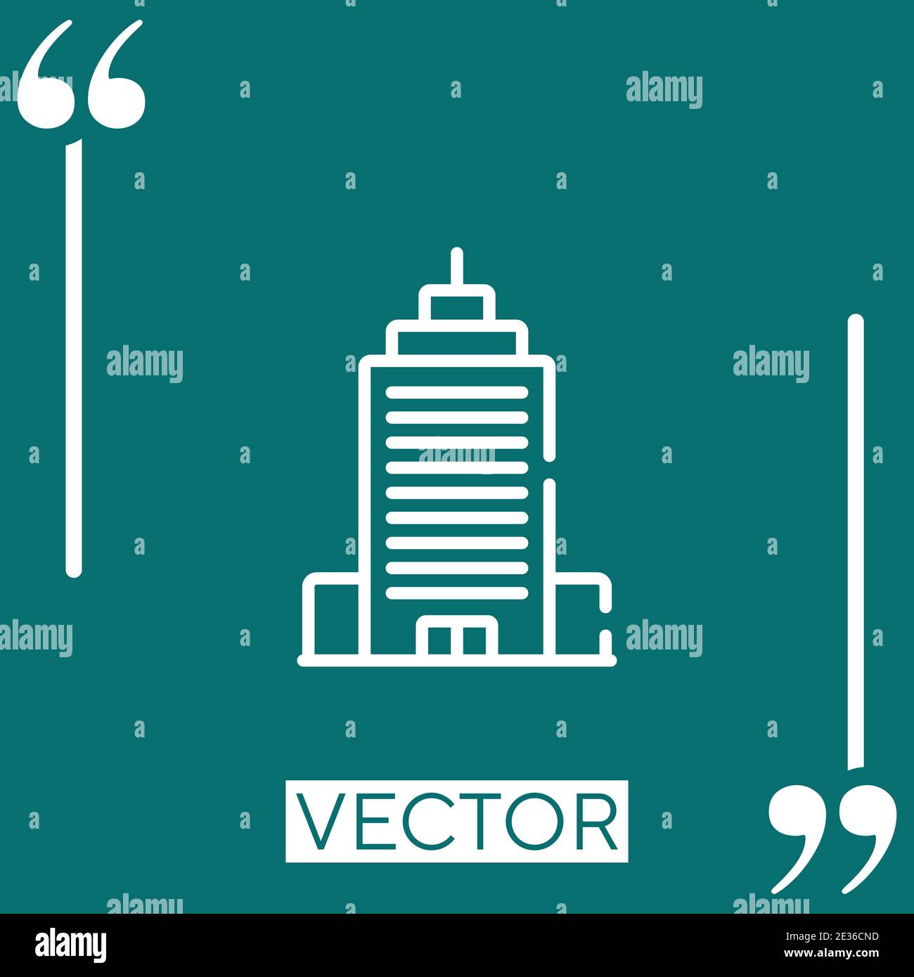 skyscraper vector icon Linear icon. Editable stroke line Stock Vector ...