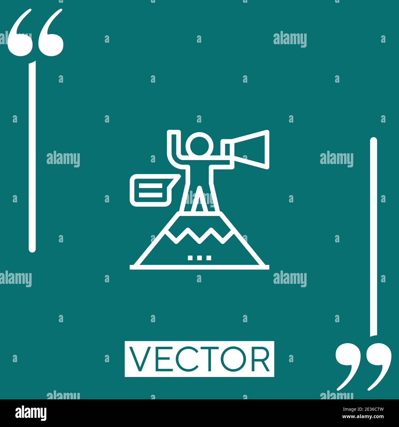 goal vector icon Linear icon. Editable stroke line Stock Vector Image ...