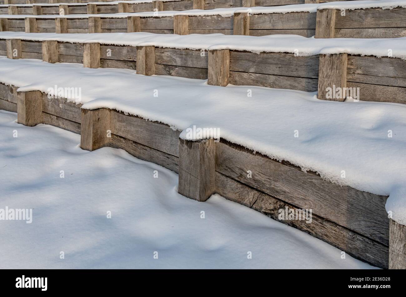 Steps in snow. Winter pattern background. Beauty in nature. Tranquil ...