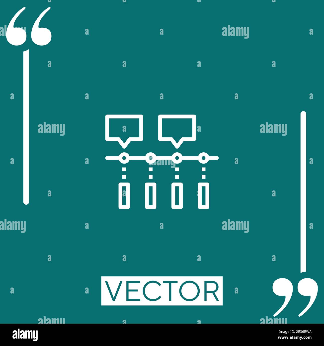 timeline vector icon Linear icon. Editable stroke line Stock Vector ...