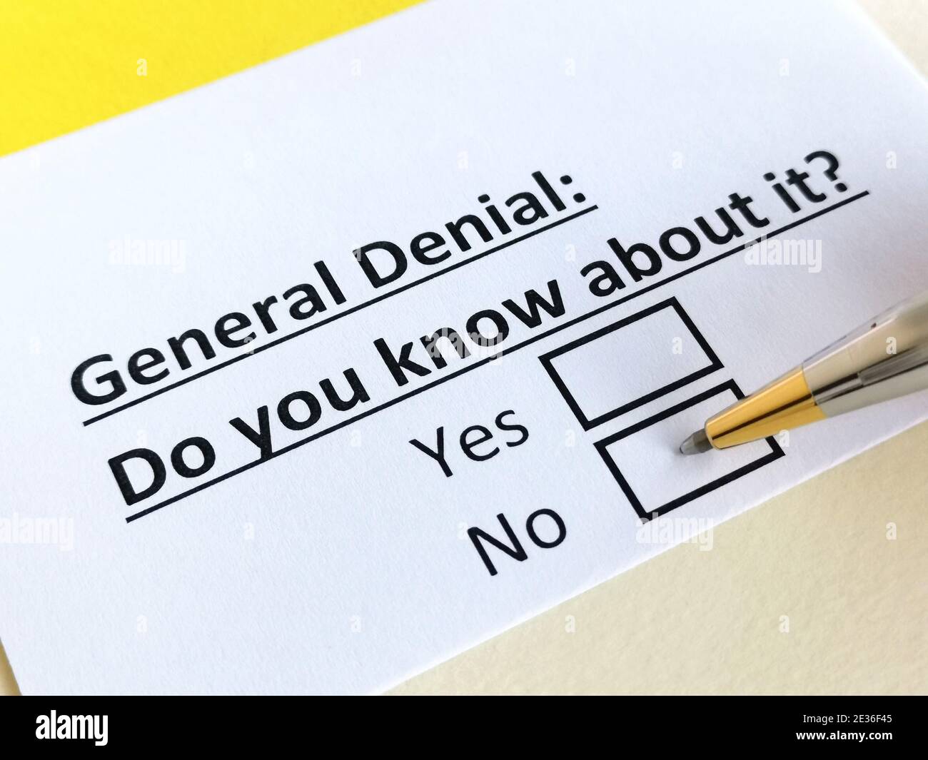 General denial hi-res stock photography and images - Alamy