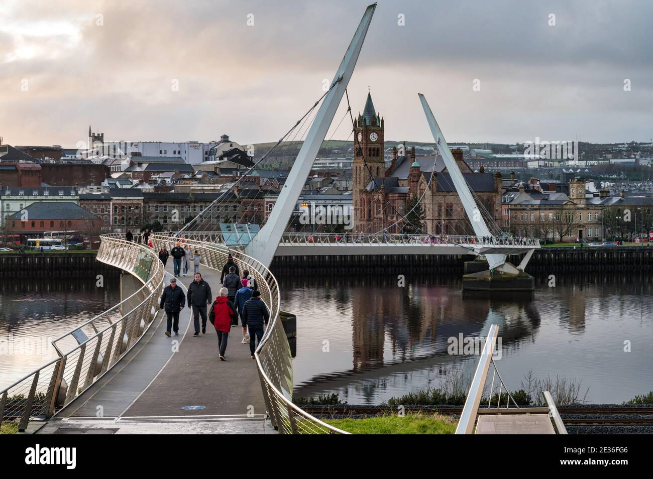 Derry city peace bridge northern hi-res stock photography and images ...