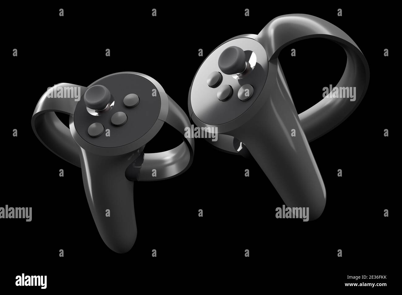 Virtual reality controllers for online and cloud gaming isolated on ...