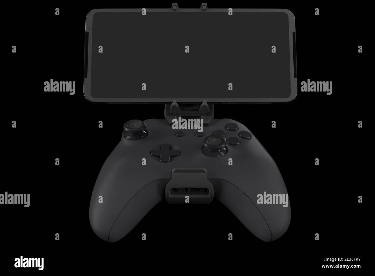 Realistic joystick for playing games on a mobile phone isolated on ...