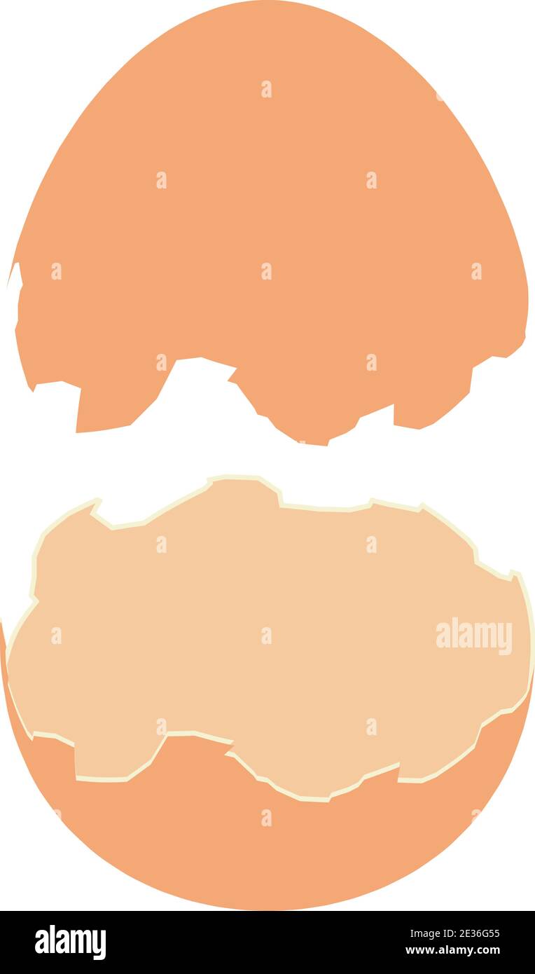 Chicken eggshell icon. Isometric of chicken eggshell vector icon for ...