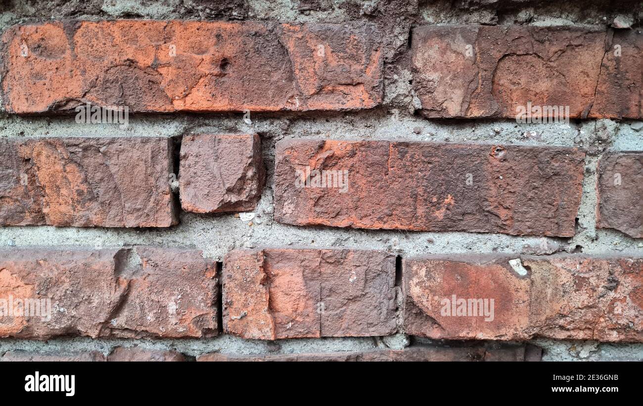 Red brick wall close up hi-res stock photography and images - Alamy