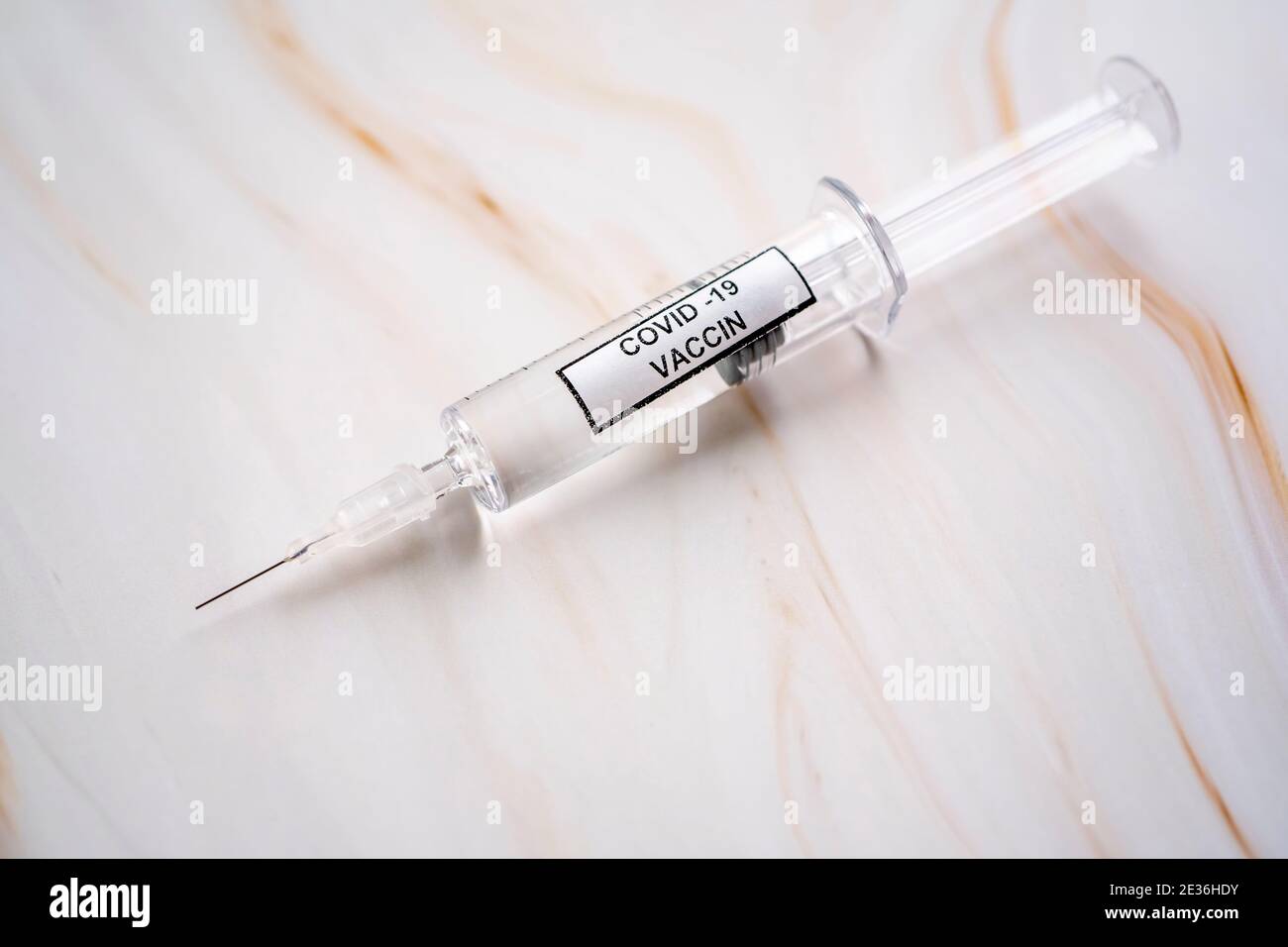 Vaccine on the syringe injection. Immunization and treatment from ...
