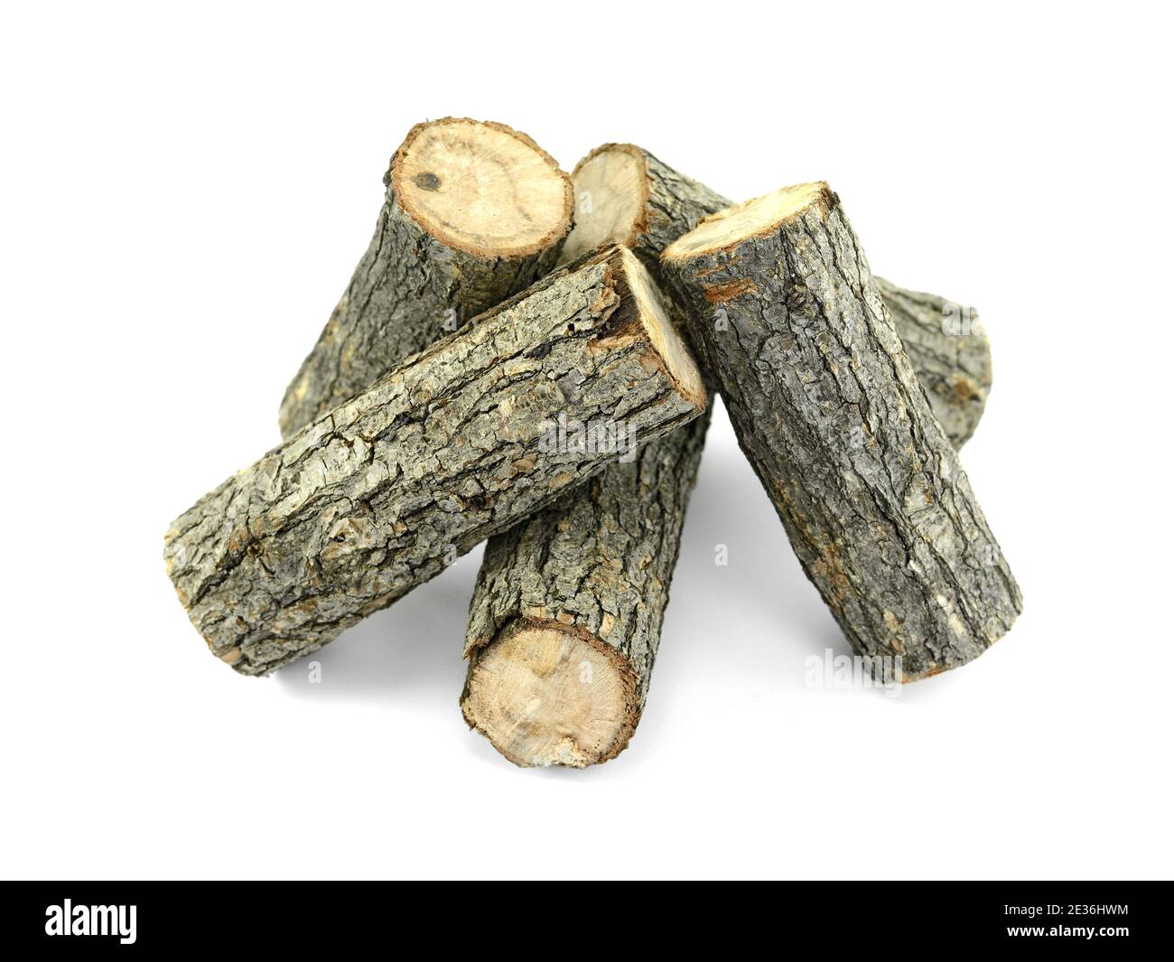 Firewood isolated on white. Oak Log Isolated on a white. Log fire wood ...