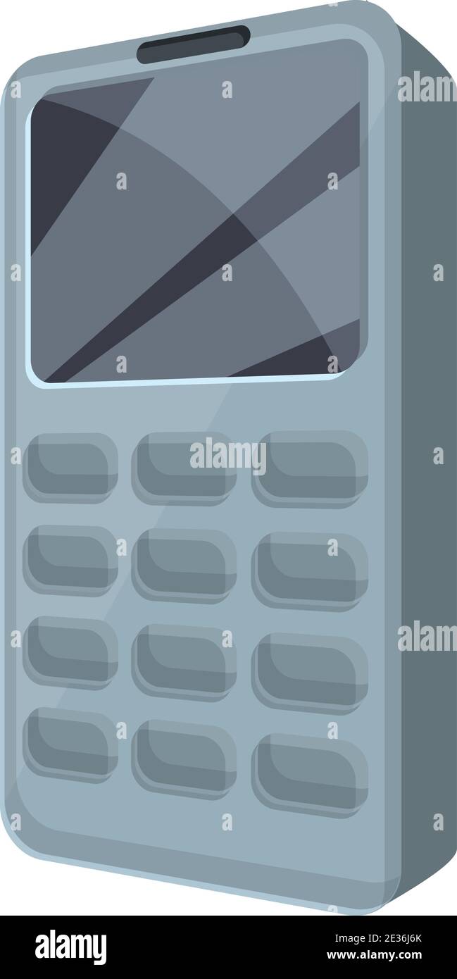 Old cellphone icon. Cartoon of old cellphone vector icon for web design ...