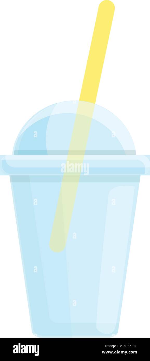 Shake plastic glass icon. Cartoon of shake plastic glass vector icon ...
