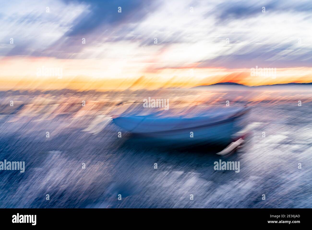 Intentional camera movement creating painterly brush stroke effect and ...