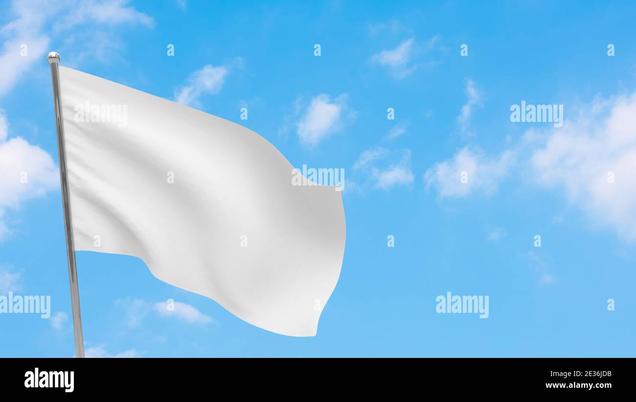 White flag on pole hi-res stock photography and images - Alamy